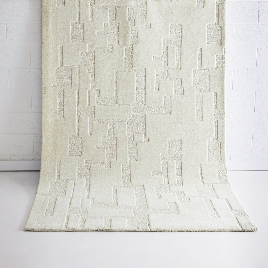 Albion Ivory Wool Rug | DecoRug Hand-Tufted Luxury