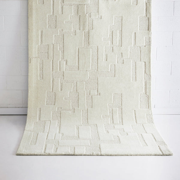 Albion Ivory Wool Rug | DecoRug Hand-Tufted Luxury