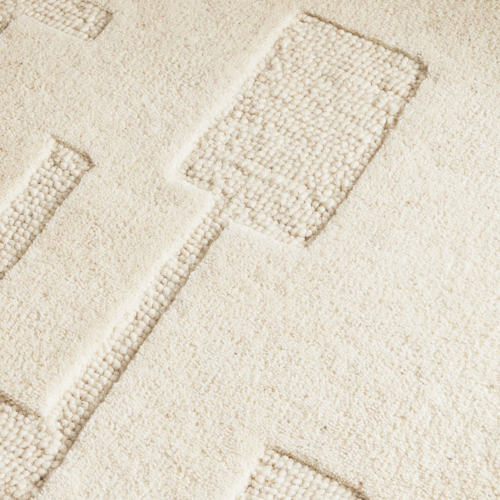 Albion Ivory Wool Rug | DecoRug Hand-Tufted Luxury