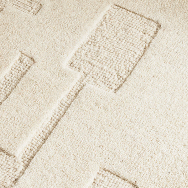 Albion Ivory Wool Rug | DecoRug Hand-Tufted Luxury