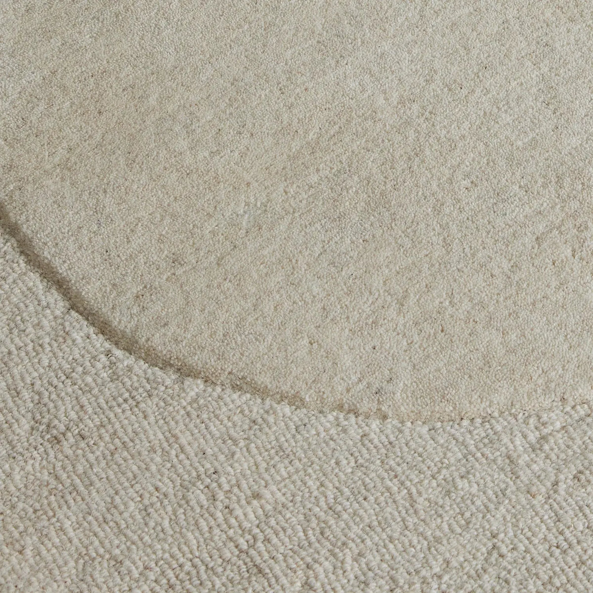 Archer Wool Irregular Rug Ivory - DecoRug