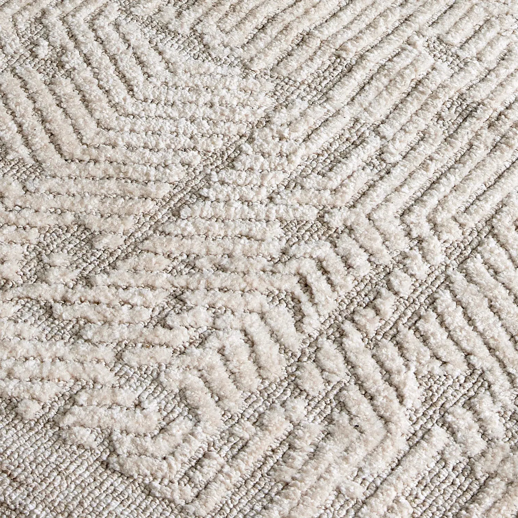 Avalon Abstract Floor Rug Ivory - DecoRug