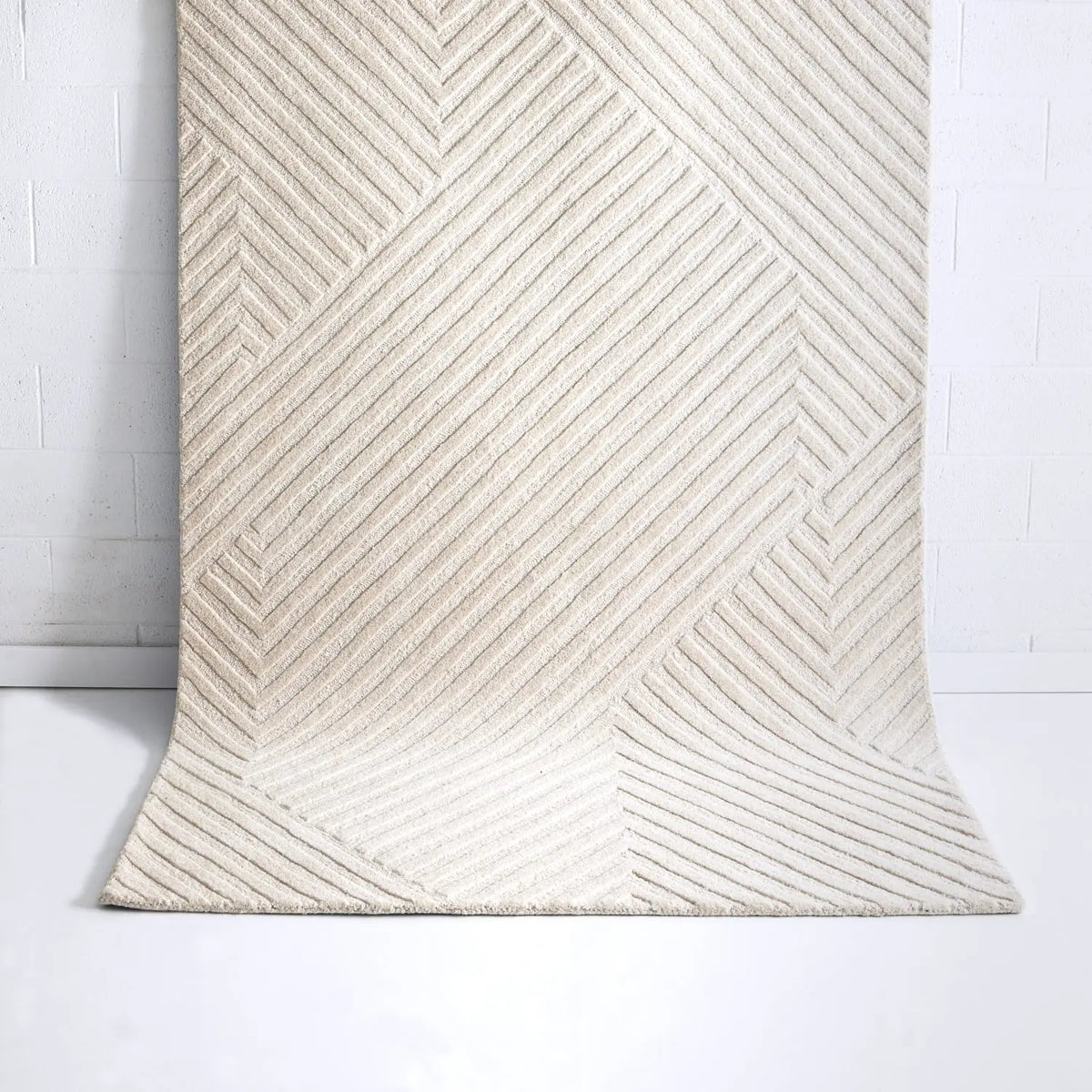 Azure Wool Floor Rug Olive - DecoRug