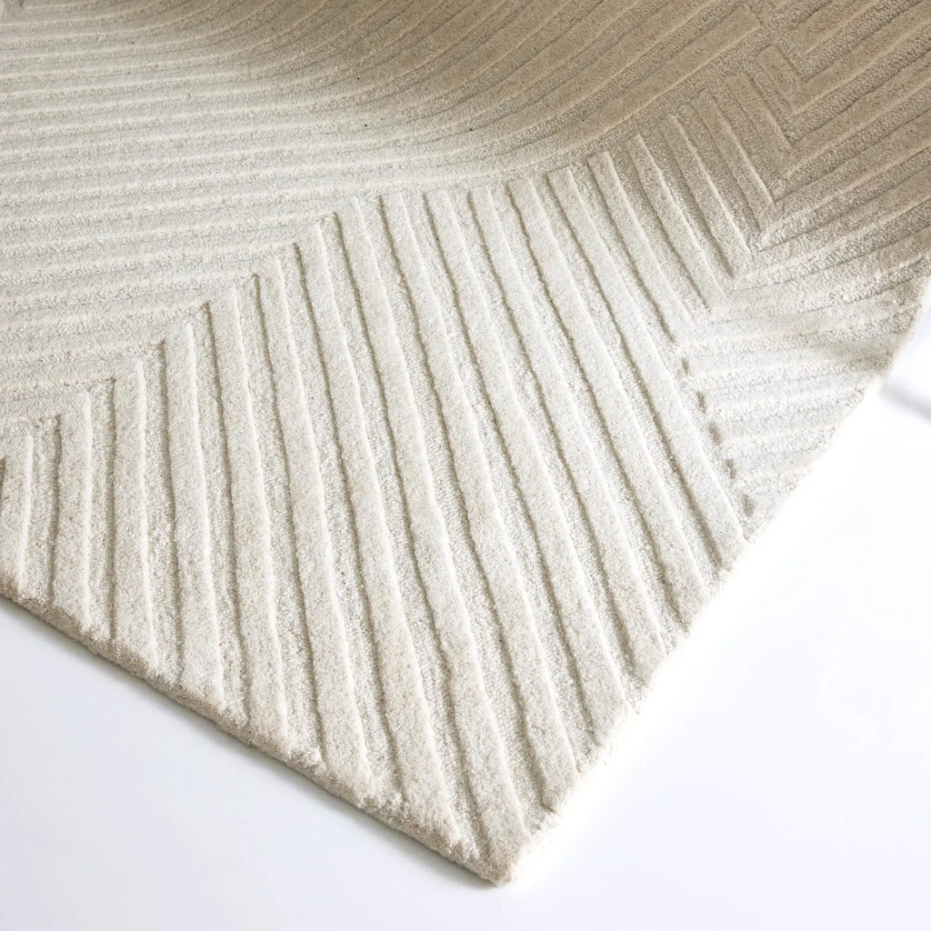 Azure Wool Floor Rug Olive - DecoRug