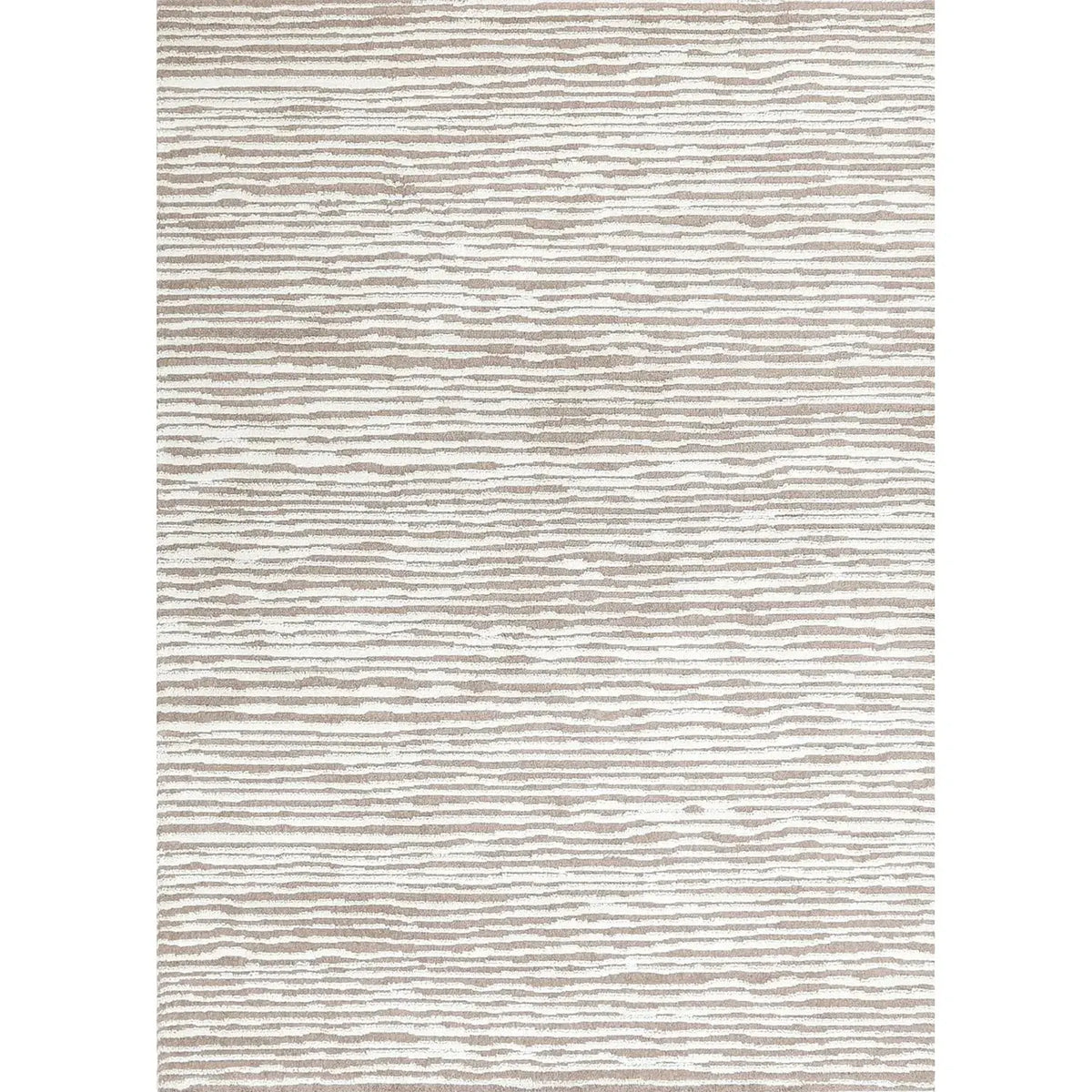 Lavendi Waves Cream Beige Wool Rug - DecoRug