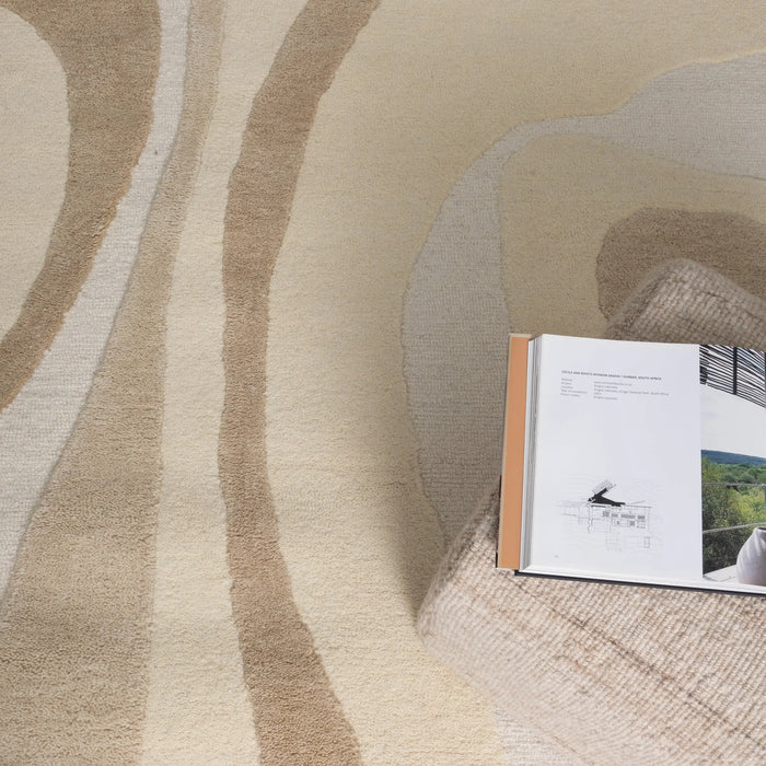 Mozart Beige Wool Rug - DecoRug