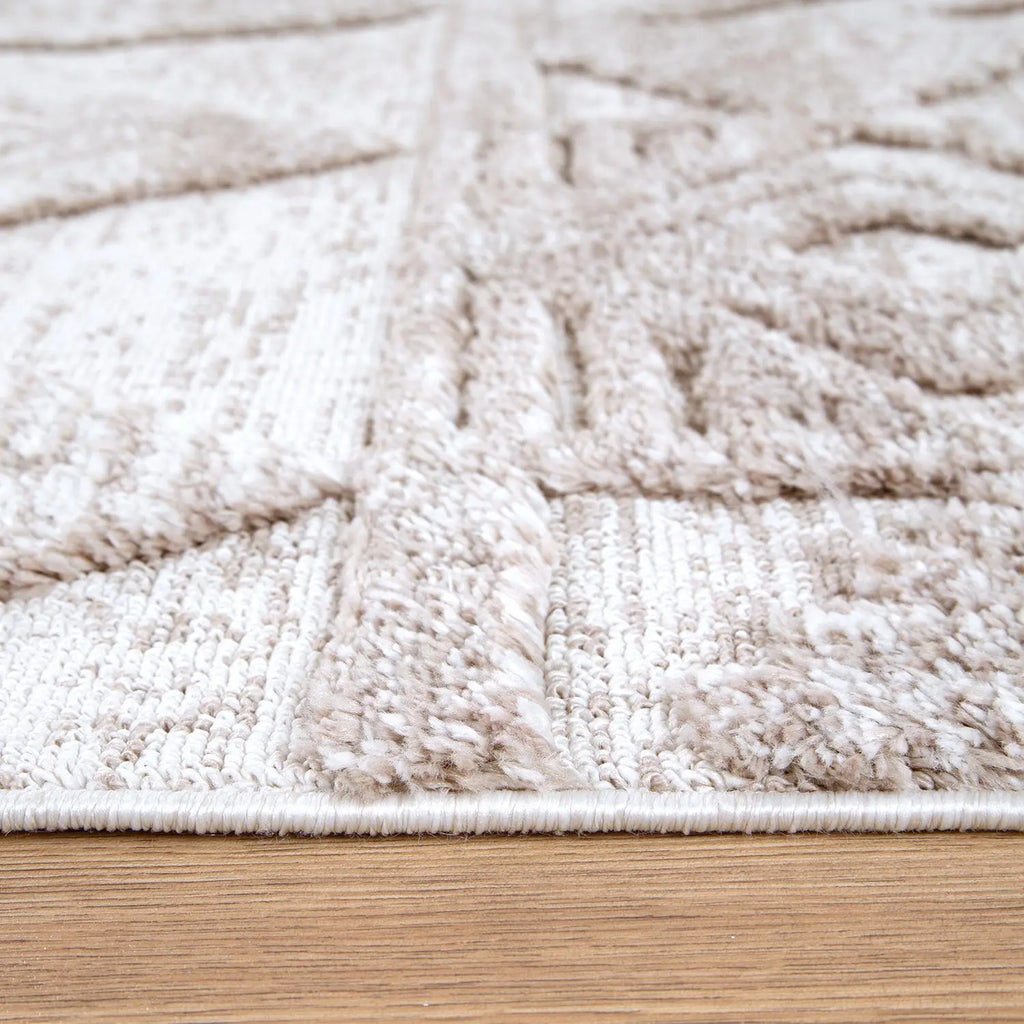 Zellige Tribal White Beige Rug - DecoRug